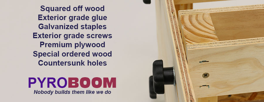 PYROBOOM Consumer and display mortar tubes racks